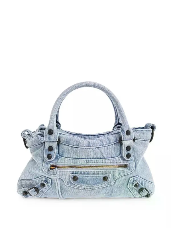Balenciaga Le City First Denim Tote Bag - Blue