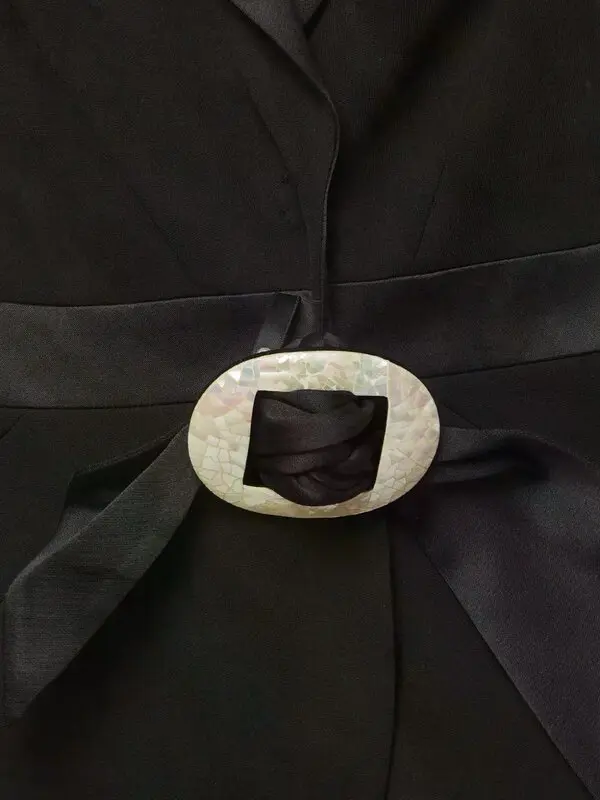 Escada Belted Shawl-lapel Blazer