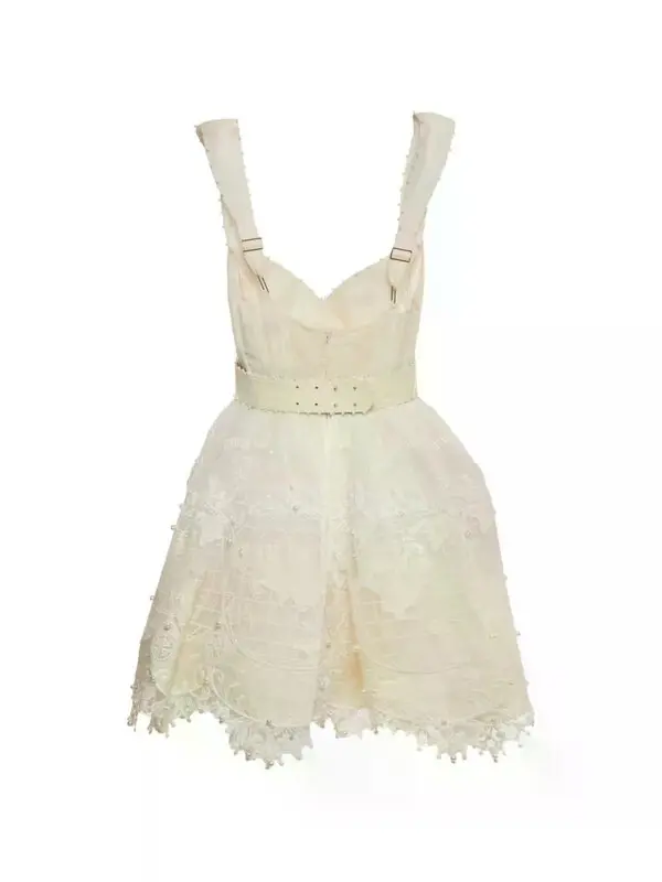 Zimmermann High Tide Embroidered Mini Dress - White