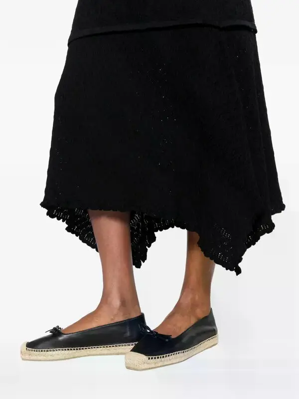 Sandro Lace-effect Ruffled Knit Dress
