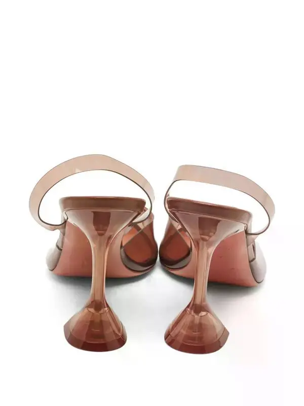 Amina Muaddi Holli Glass Slingback Pumps