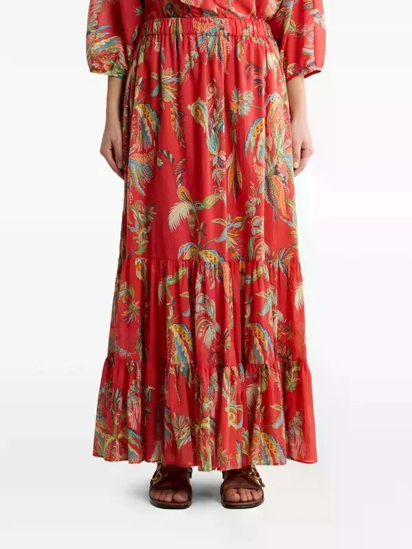 Etro Cotton Paisley-print Maxi Skirt
