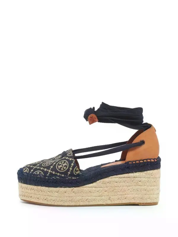 Tory Burch Denim Wedge Espadrille Sandals