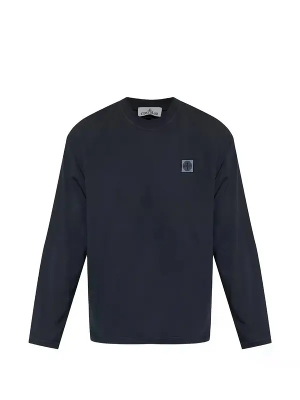 Stone Island Logo-patch Long-sleeve T-shirt - Blue