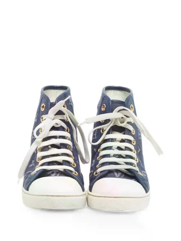 LOUIS VUITTON Monogram Leather High-top Sneakers