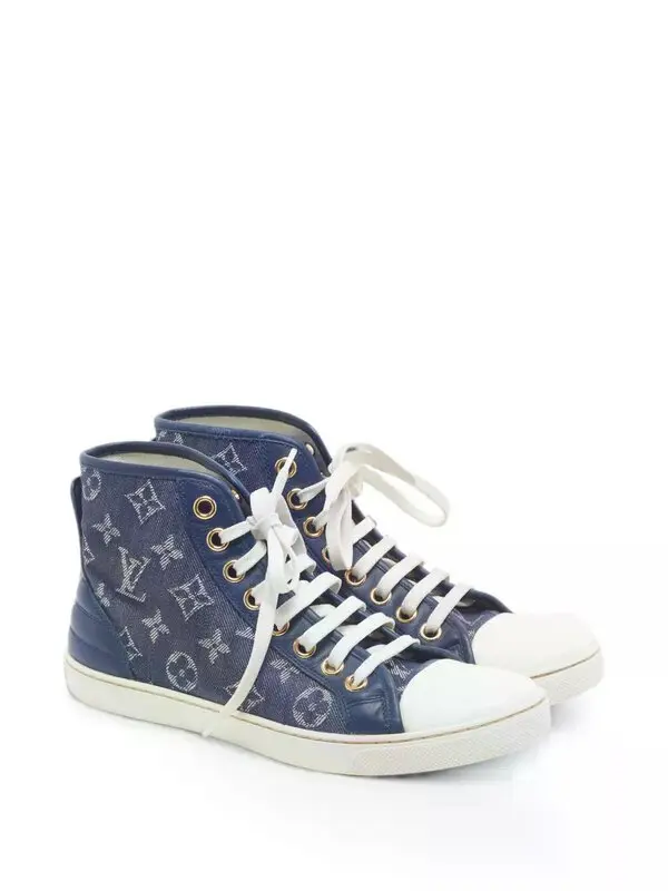 LOUIS VUITTON Monogram Leather High-top Sneakers