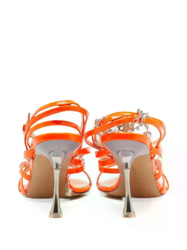 Mach & Mach Camille Crystal-embellished Sandals - Orange