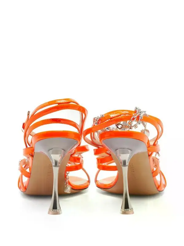 Mach & Mach Camille Crystal-embellished Sandals - Orange