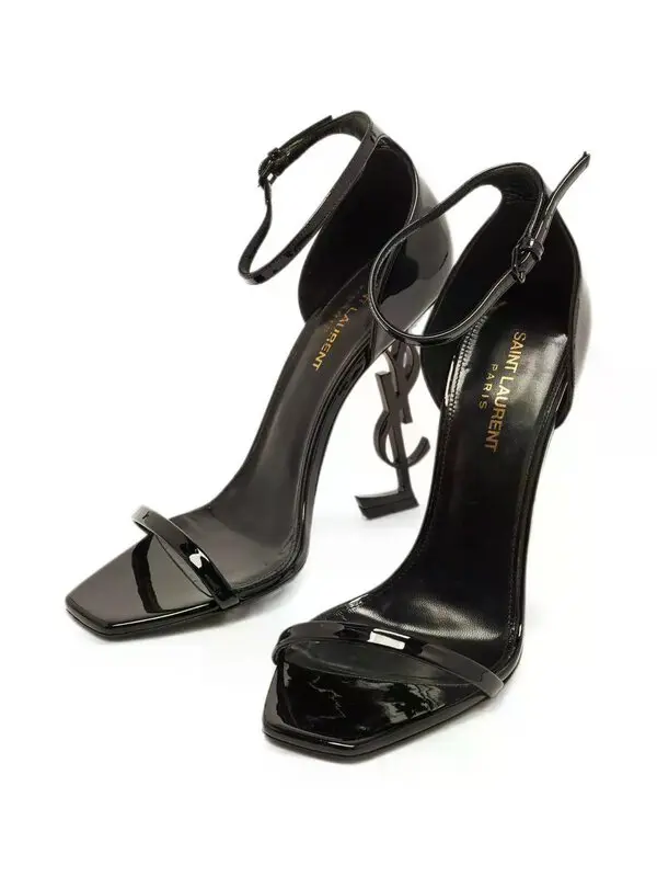 Saint Laurent Opyum Ankle Strap Sandals - Black