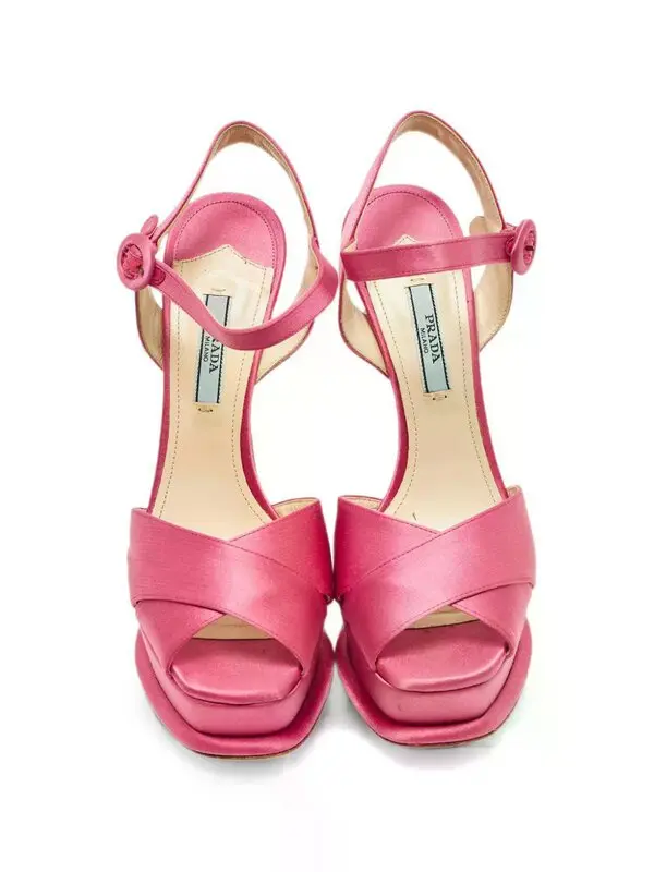 Prada Crisscross Heeled Sandals