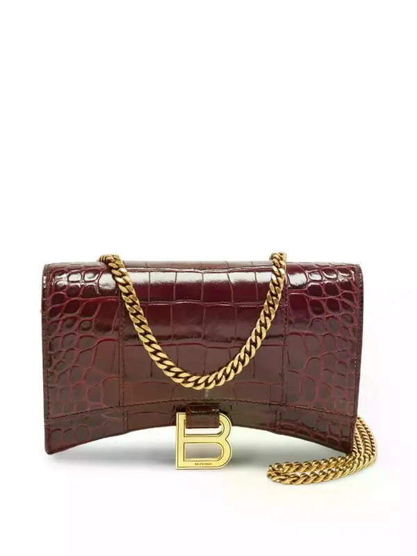 Balenciaga Hourglass Shoulder Bag - Red