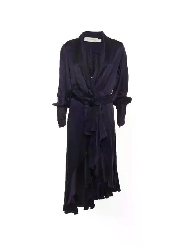 Zimmermann Asymmetric Wrap Midi Dress