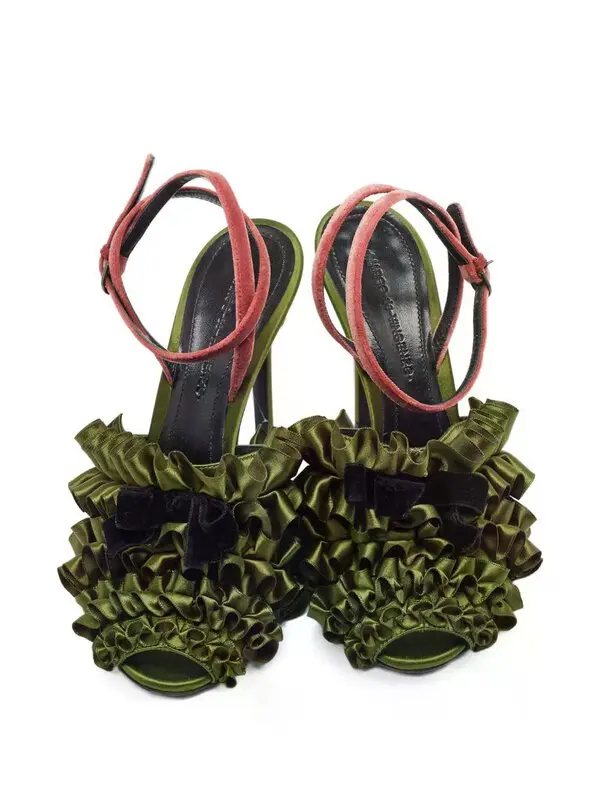Marco De Vincenzo Ruffled Heeled Sandals