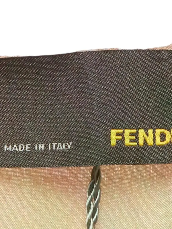 Fendi Silk Frilled Detail Mini Dress