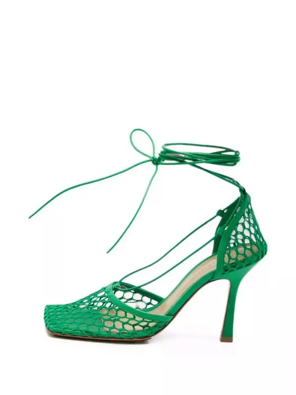 Bottega Veneta Stretch Mesh Sandals - Green