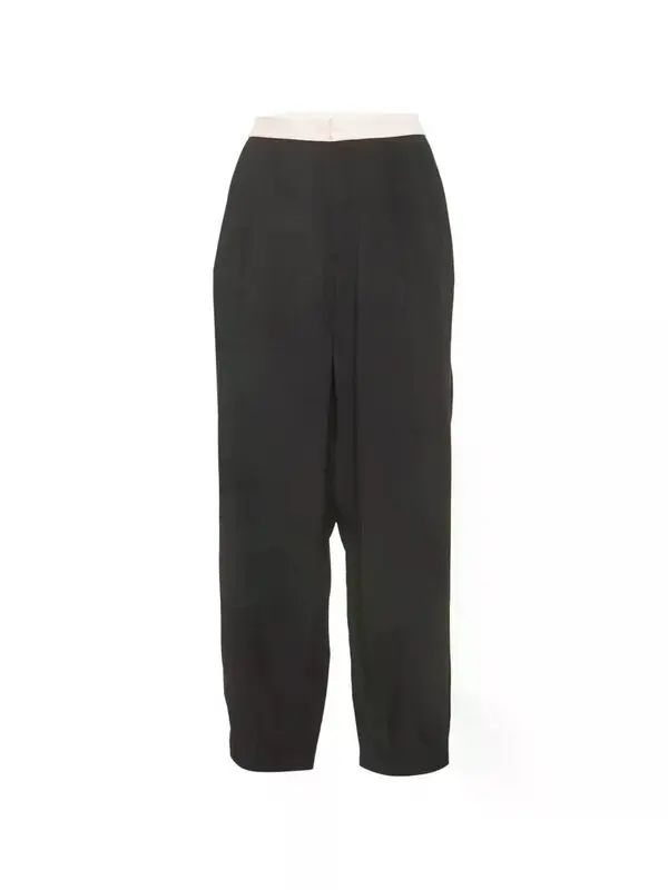 Sonia Rykiel Paris Crepe Pleated Trousers - Black
