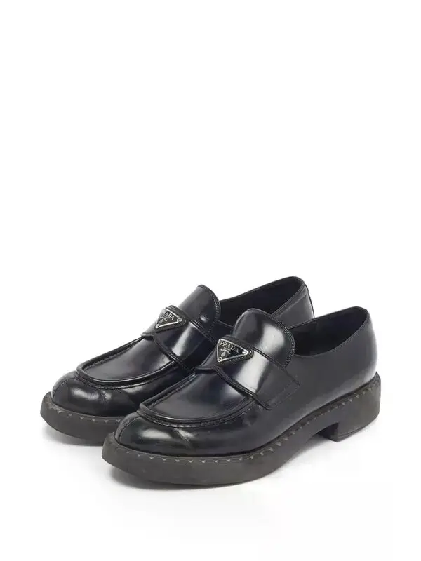 Prada Leather Loafers - Black