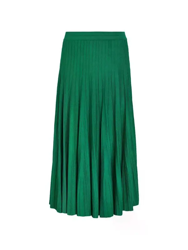 Simkhai Ribbed Knit Pleated Maxi Skirt