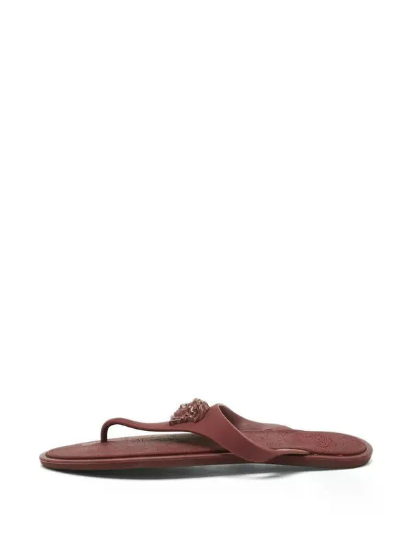 Versace Medusa Flat Sandals - Red