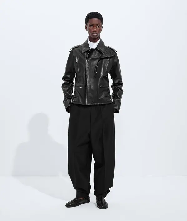 Bottega Veneta Mohair And Wool Pants - Double Black