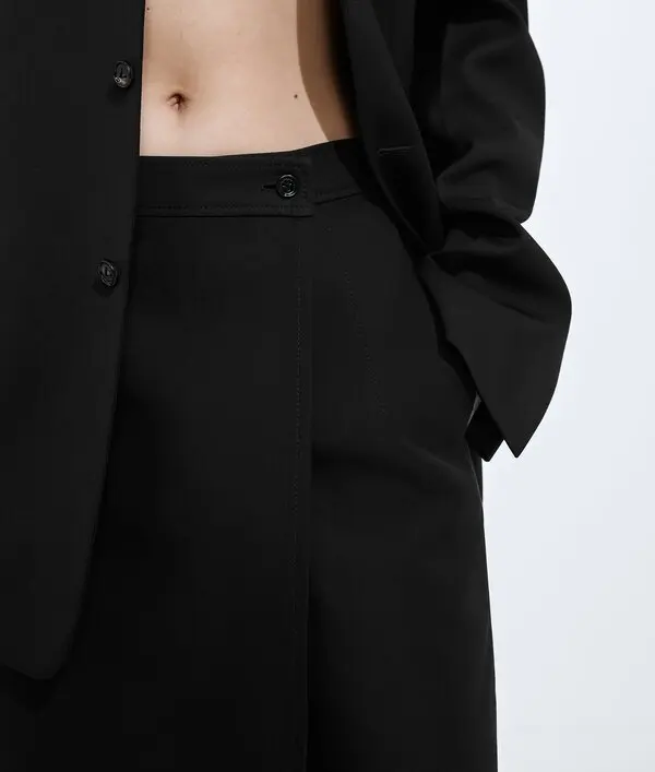 Bottega Veneta Cotton Gabardine Skirt - Double Black