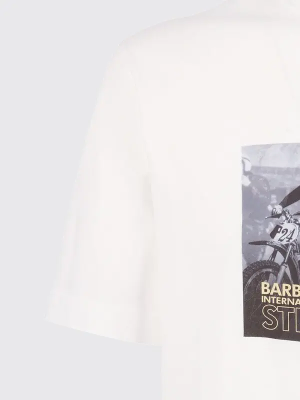 Barbour Slim Fit Cotton T-shirt With Crew Neck And Contrast Logo