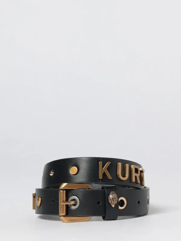 Kurt Geiger Studded Smooth Leather Belt - Black
