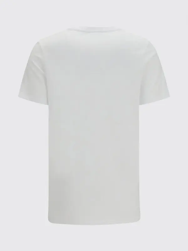 Balmain Slim Fit Contrasting Logo Cotton T-shirt - White