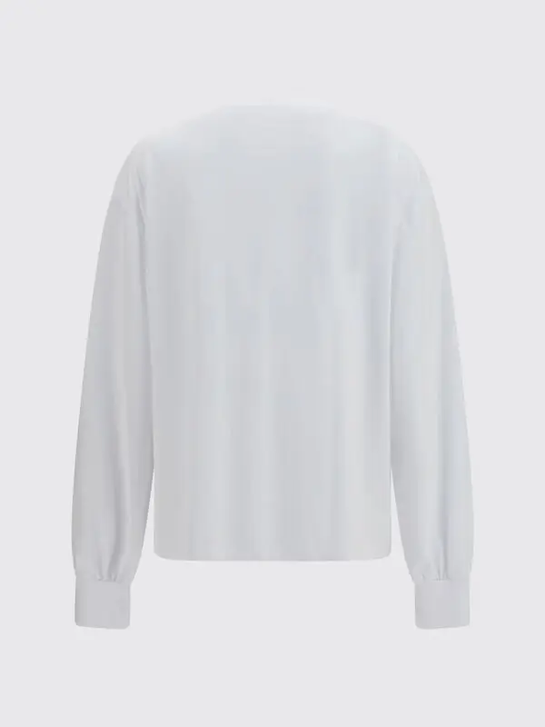 GANNI Relaxed Fit Cotton Jumper With Contrast Logo