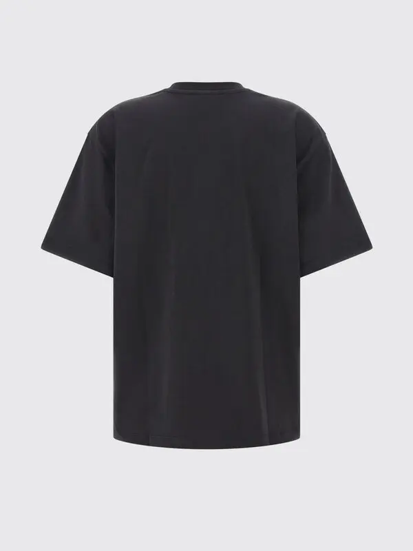 GANNI Graphic Print Cotton T-shirt - Charcoal