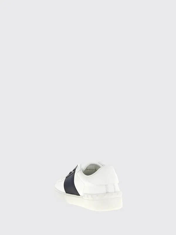 Valentino Garavani Open Calf Leather Sneakers With Contrasting Band - White 1
