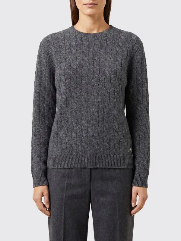 Valentino Garavani Slim Fit Crewneck Jumper In Pure Virgin Wool - Charcoal
