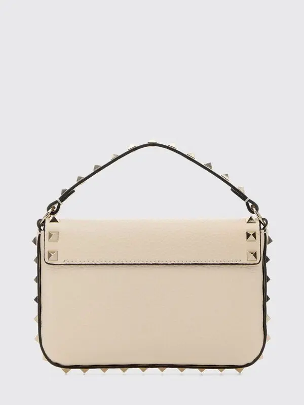 Valentino Garavani Rockstud Calf Leather Mini Handbag - Ivory