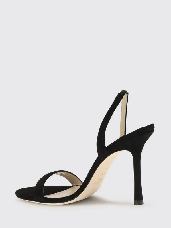 JIMMY CHOO Suede High Heel Slingback Sandals - Black