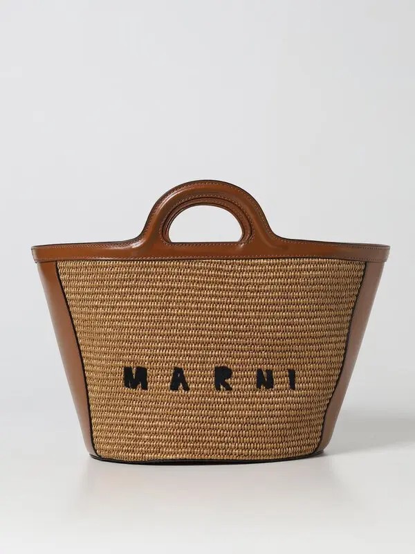 Marni Tropicalia Leather And Raffia Bag