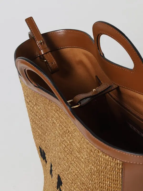 Marni Tropicalia Leather And Raffia Bag
