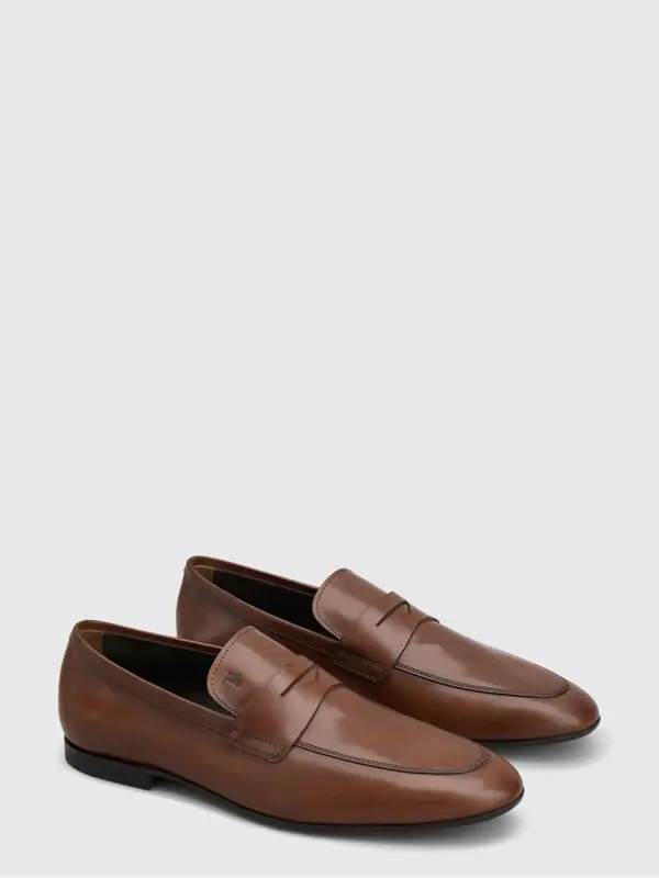 TOD'S Timeless Logo Loafers In Smooth Calfskin