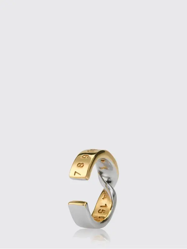 MAISON MARGIELA Two-tone Torchon Ear Cuff In Chromed Metal - Gold