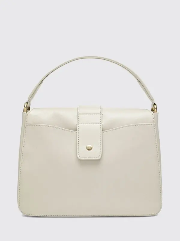 Burberry Rider Handbag In Smooth Lambskin With Ekd Logo - Ivory