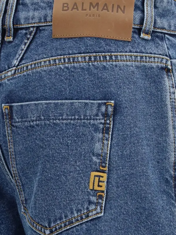Balmain High-waisted Wide-leg Jeans