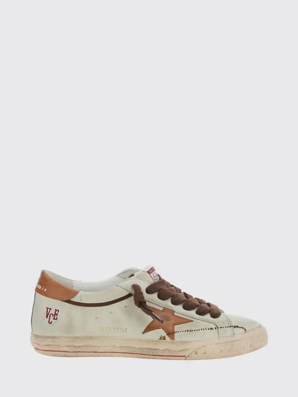 GOLDEN GOOSE Super-star Leather Trainers With Distressed Effect And Star