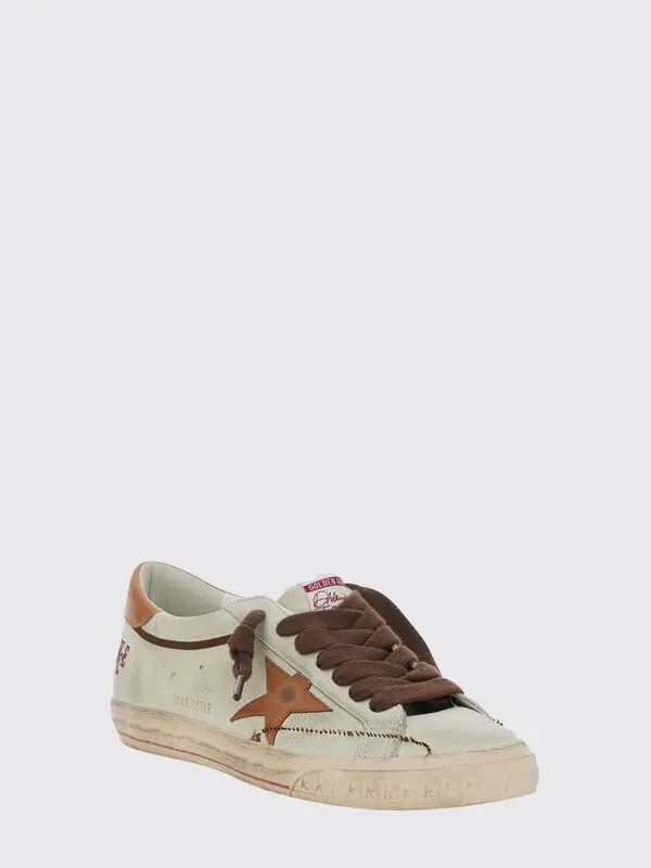 GOLDEN GOOSE Super-star Leather Trainers With Distressed Effect And Star