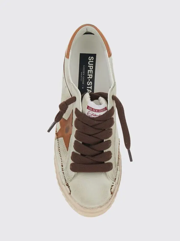 GOLDEN GOOSE Super-star Leather Trainers With Distressed Effect And Star