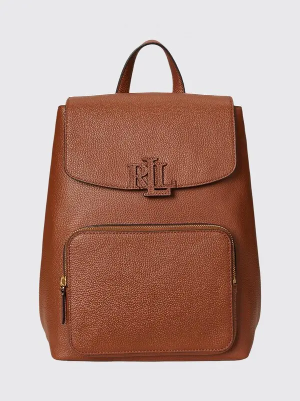 Ralph Lauren Grained Leather Backpack - Brown