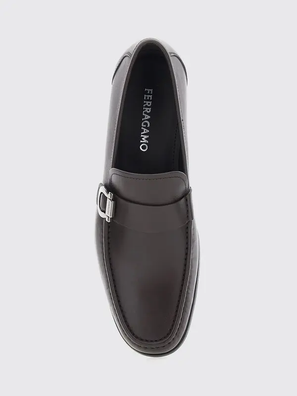FERRAGAMO Smooth Calf Leather Gancini Loafers