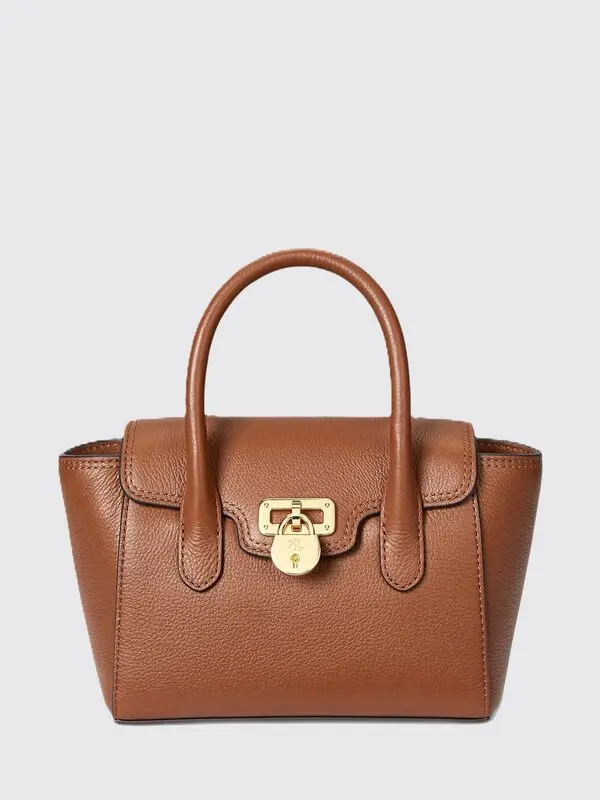 Ralph Lauren Grained Leather Mini Handbag - Brown