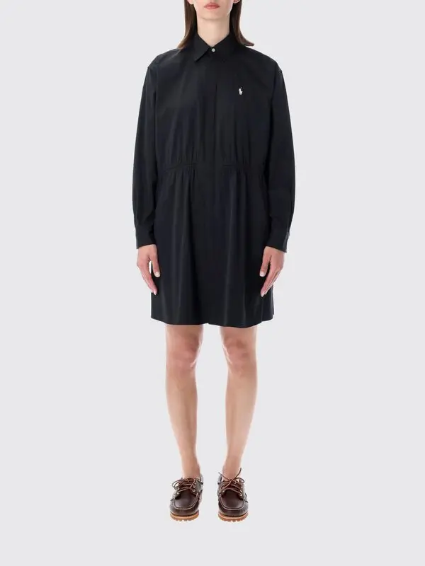 Polo Ralph Lauren Long Sleeve Shirt Dress - Black