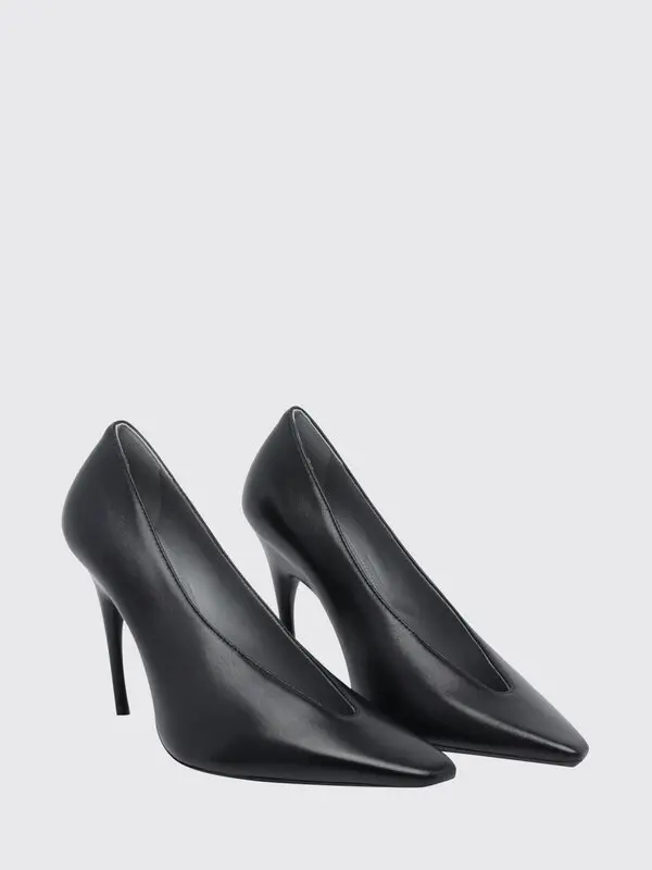 Balenciaga Duchesse Calfskin Leather Pumps With High Stiletto Heel - Black