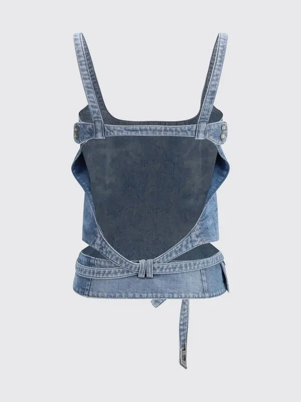 DIESEL® Denim Off-the-shoulder Top - Blue