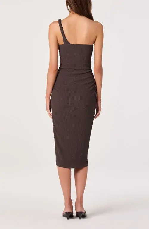 Astr The Label Candela One-shoulder Dress With Gilded Clasp